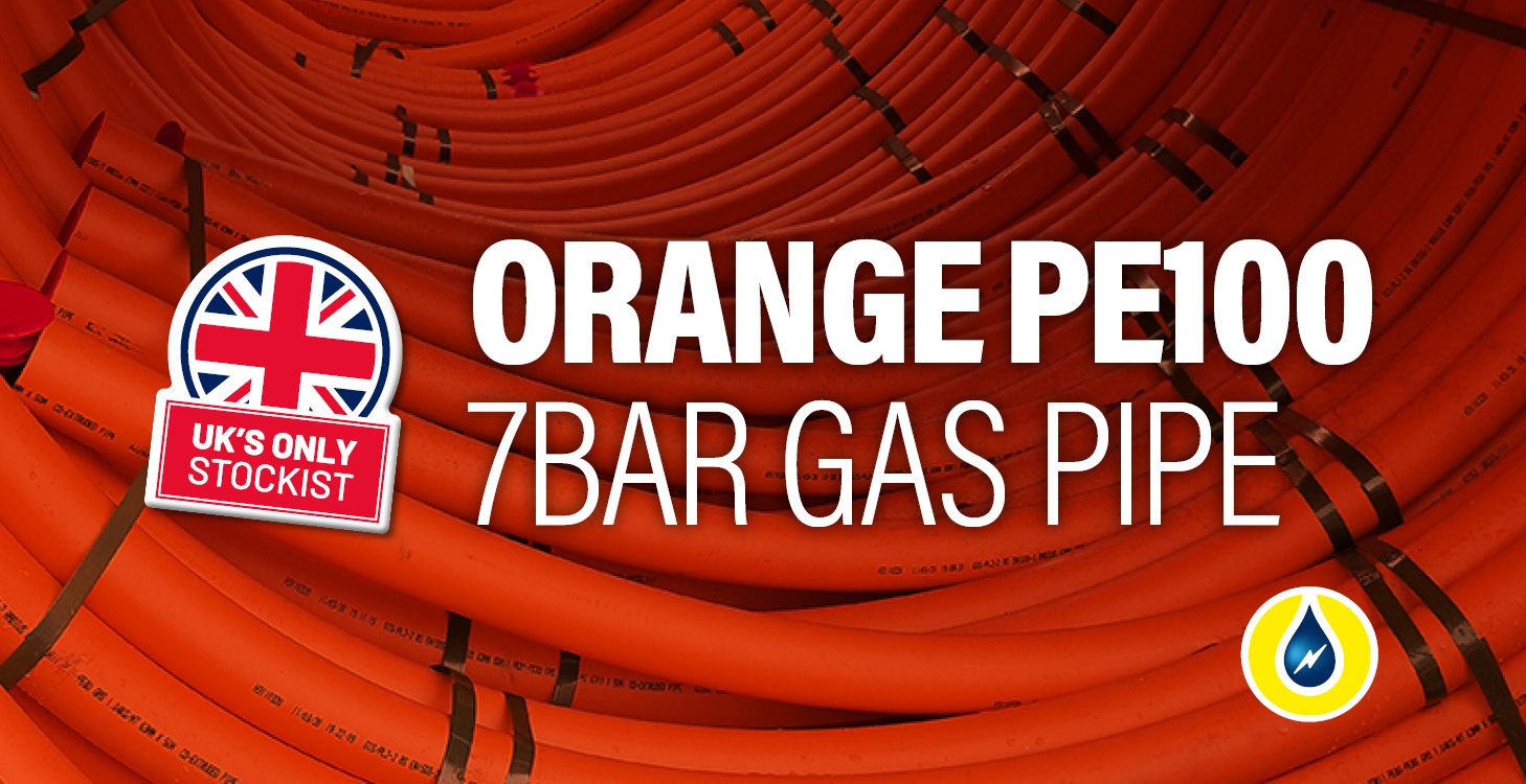 In stock now! Orange PE100 7BAR Gas Pipes and accessories ready to ...
