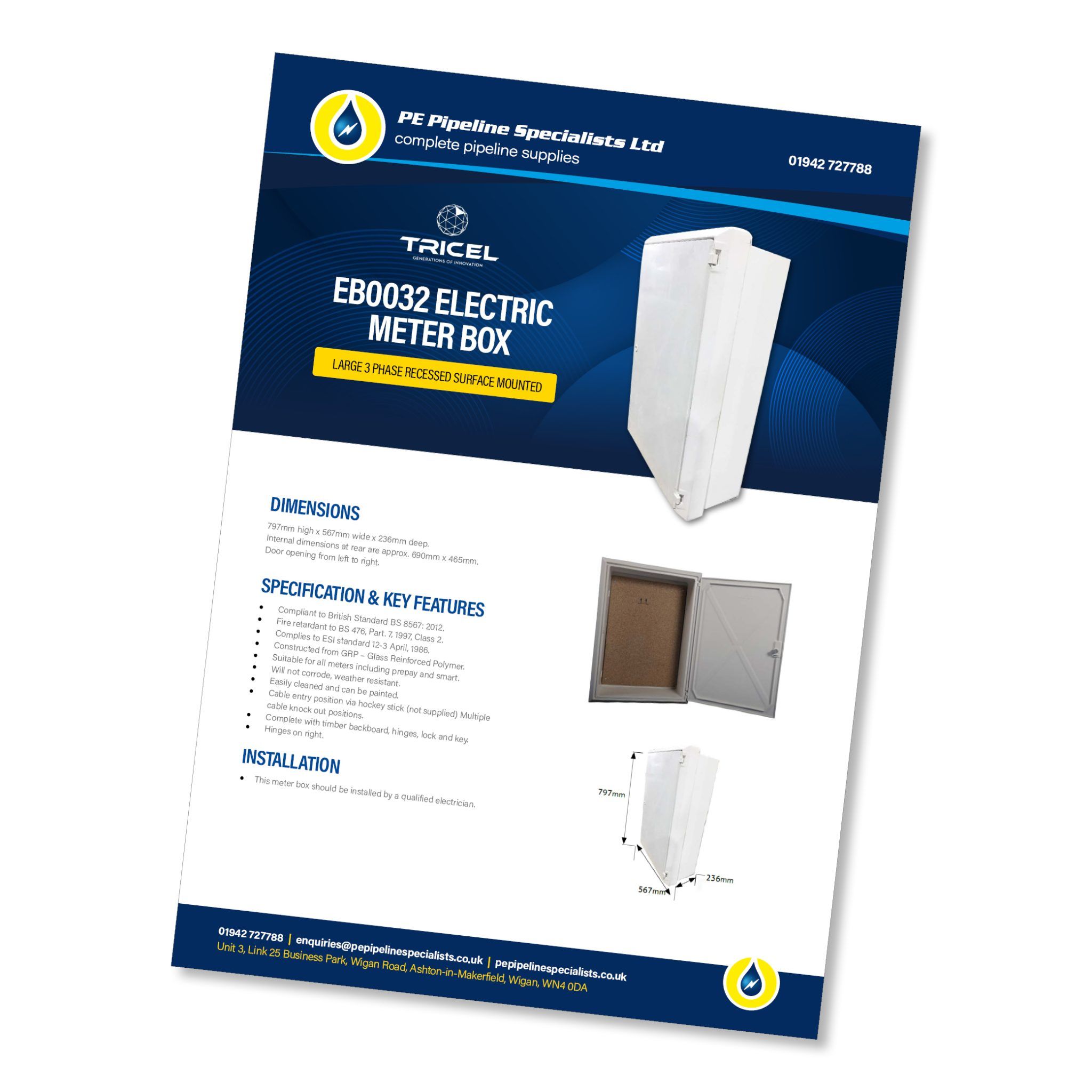 EB0032 Electric Meter Box - PE Pipelines